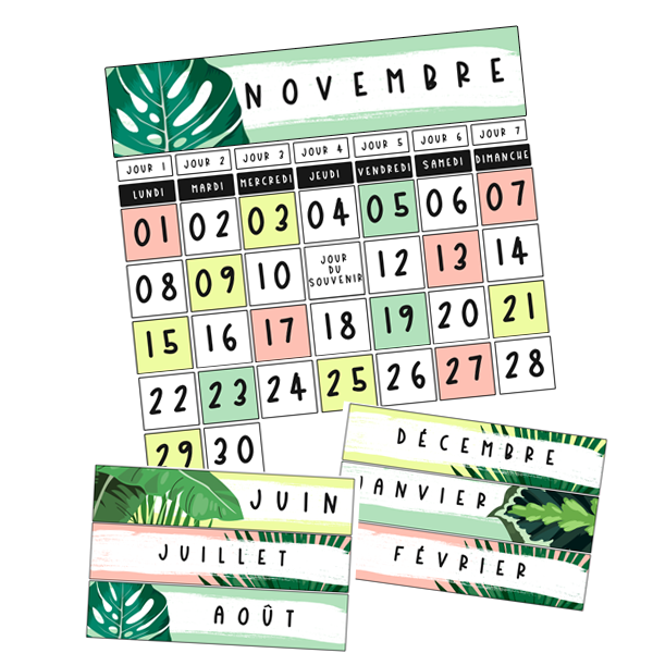 Calendrier - Tropical – Valiseduprof