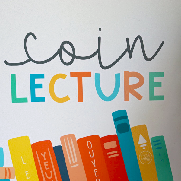 Autocollant mural - Coin lecture – Valiseduprof