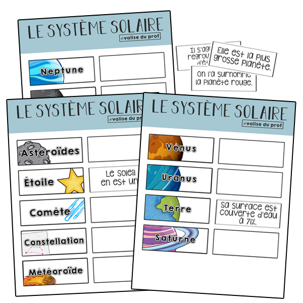 Activité sur le système solaire – Valiseduprof